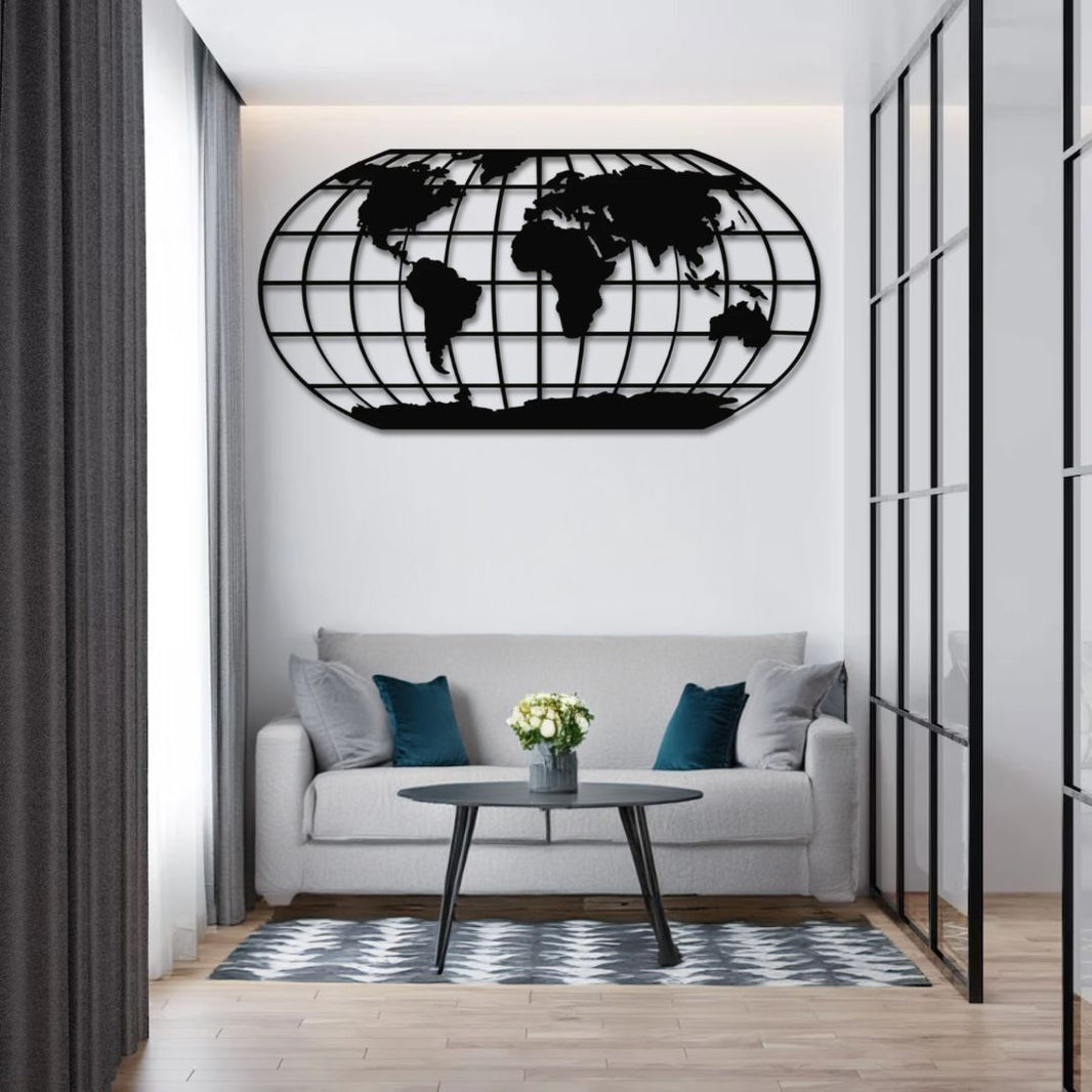 Décoration Murale Monde en Métal | PrecisionMetal