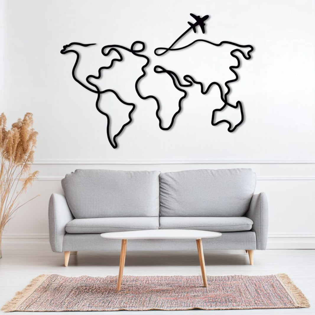 Décoration Murale Monde en Métal | PrecisionMetal